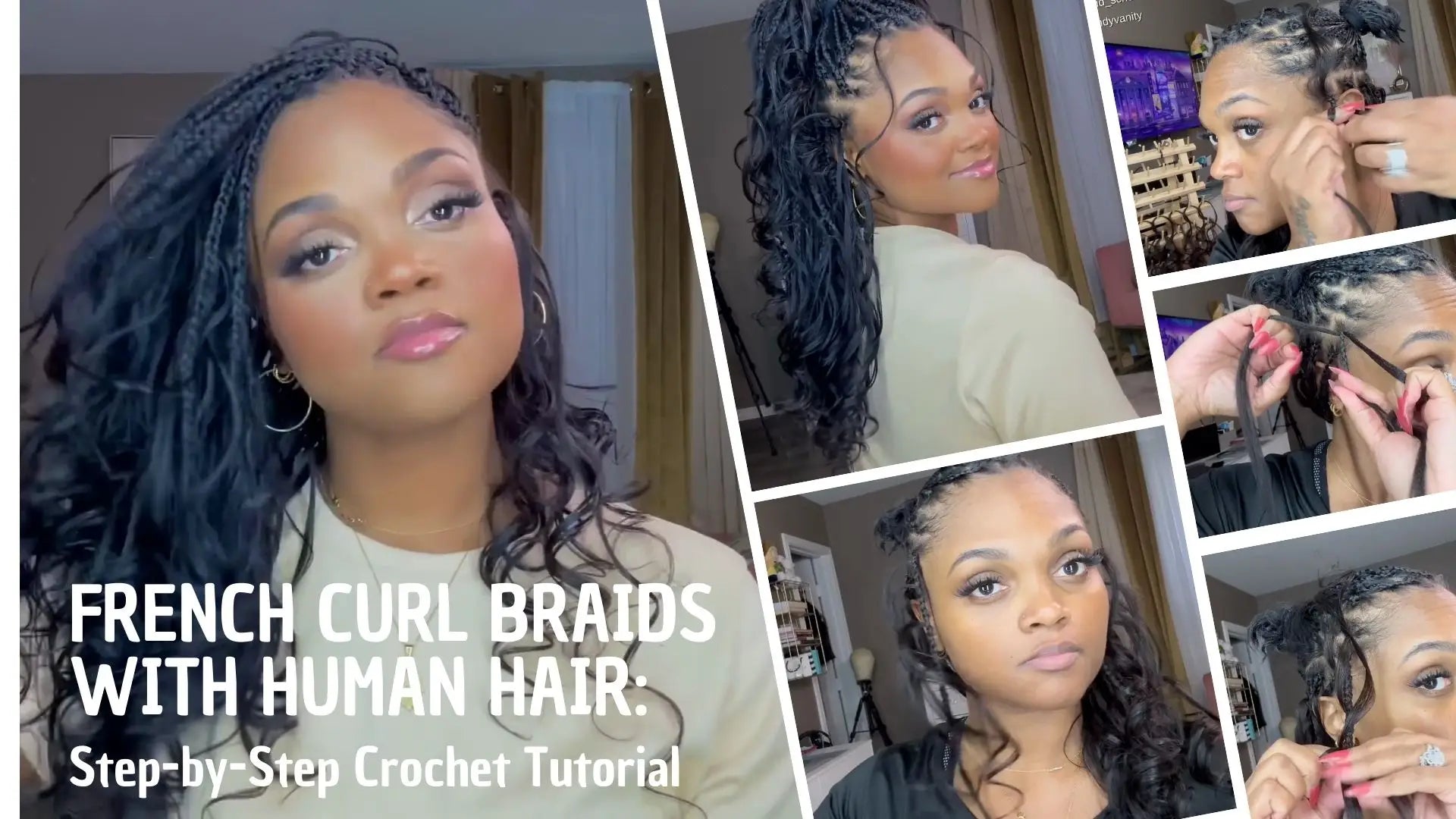 French Curl Braids with Human Hair: Step-by-Step Crochet Tutorial – Eayonhair