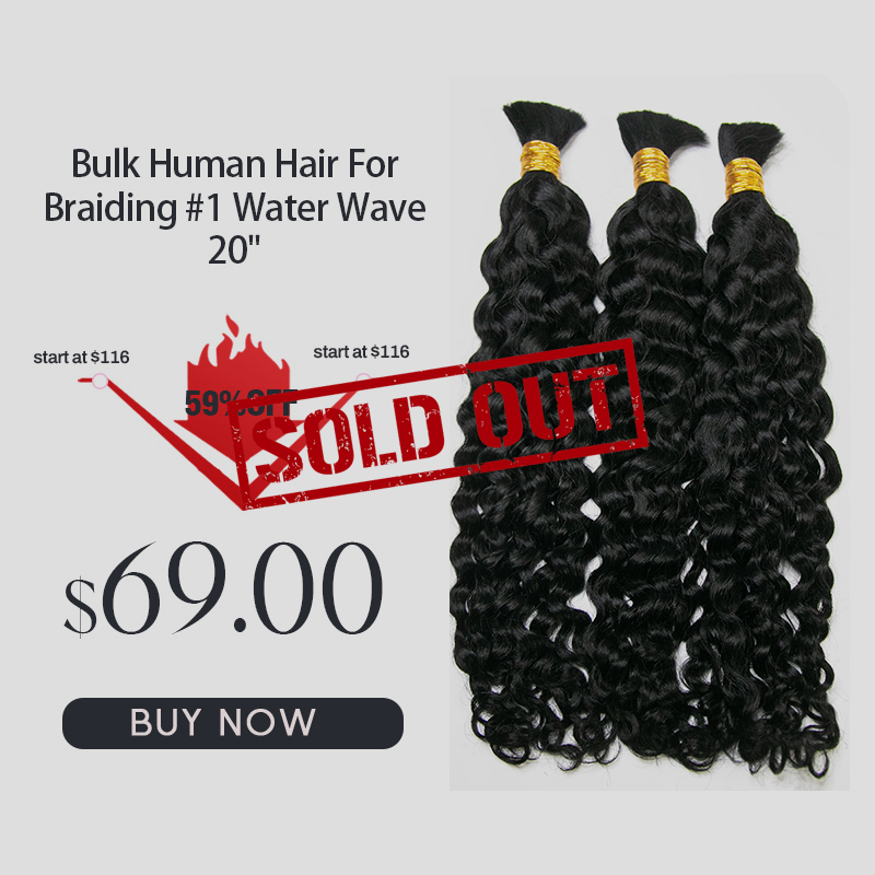 Bulk Human Hair For Braiding #1 Water Wave 20" E4【CLEARANCE】 - – Eayonhair