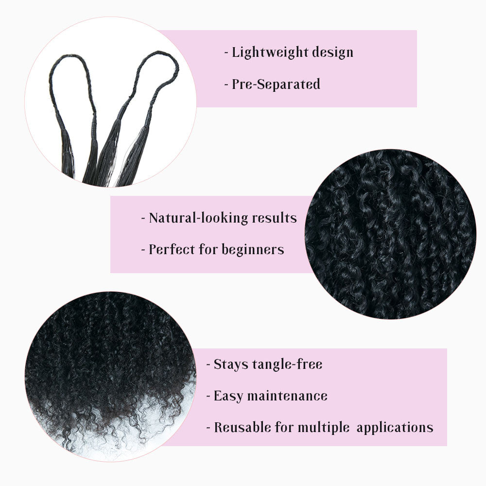 EAYON Lightweight Yanky Twists Crochet Human Hair Extension – Eayonhair